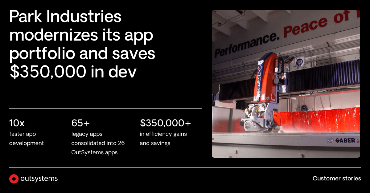 Park Industries consolidates 65 legacy apps into 26 | OutSystems