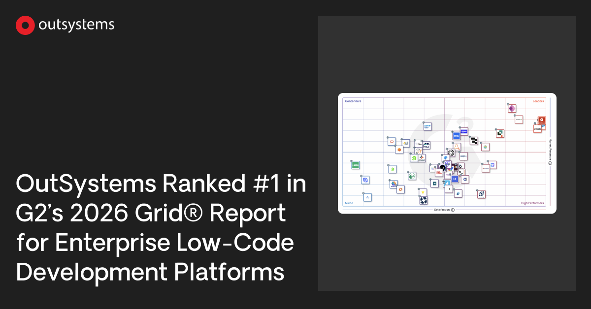 OutSystems Leader in 2026 G2 Grid for Enterprise Low-Code | OutSystems