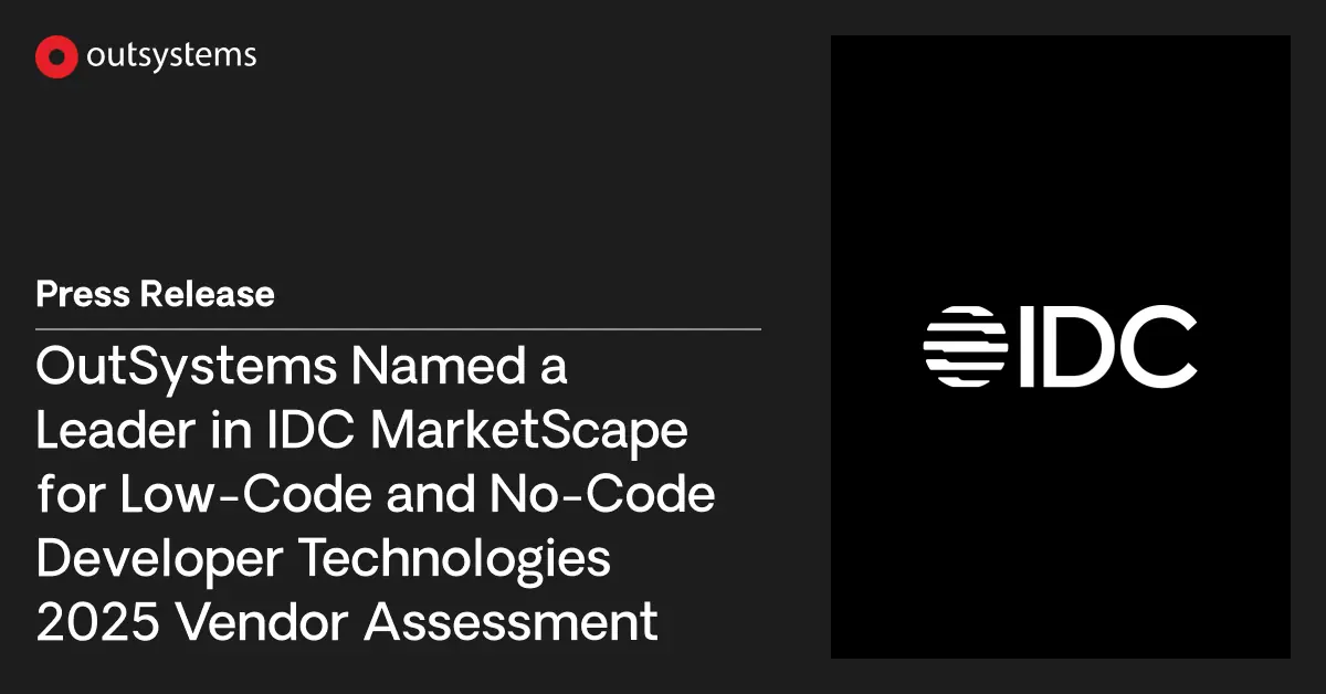 OutSystems Named Low-Code Leader in IDC MarketScape 2025 | OutSystems