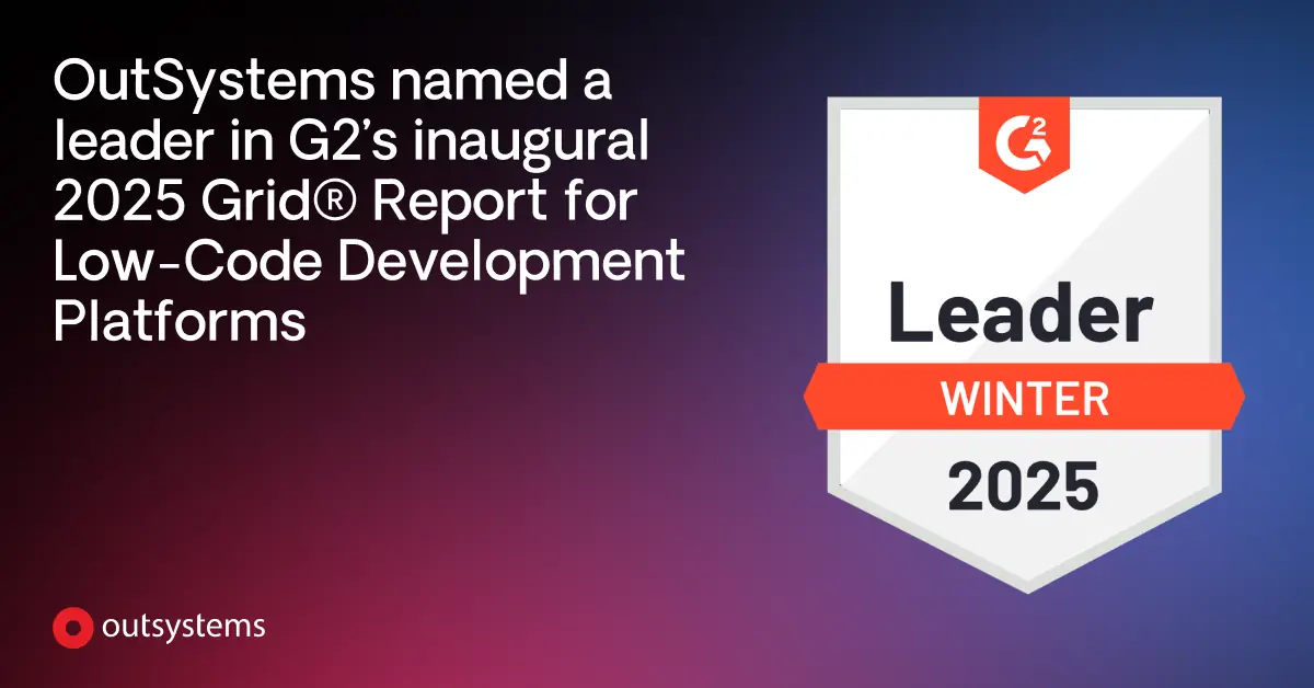 G2 Ranks OutSystems a 2025 Low-Code Development Leader | OutSystems