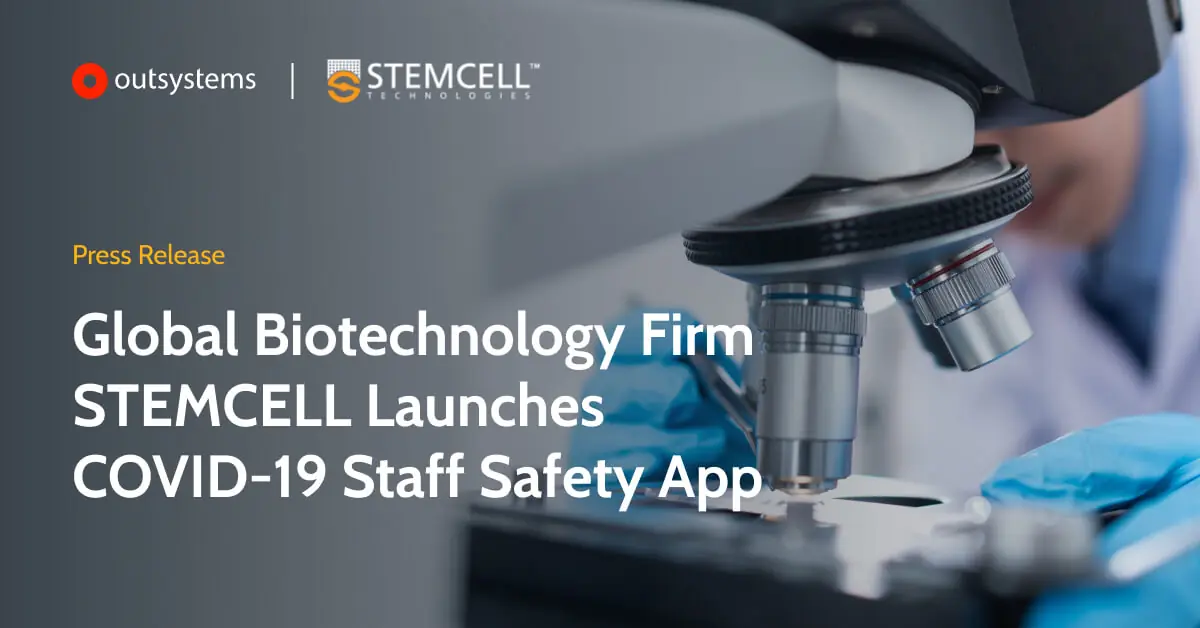 STEMCELL Launches COVID-19 Staff Safety App | OutSystems