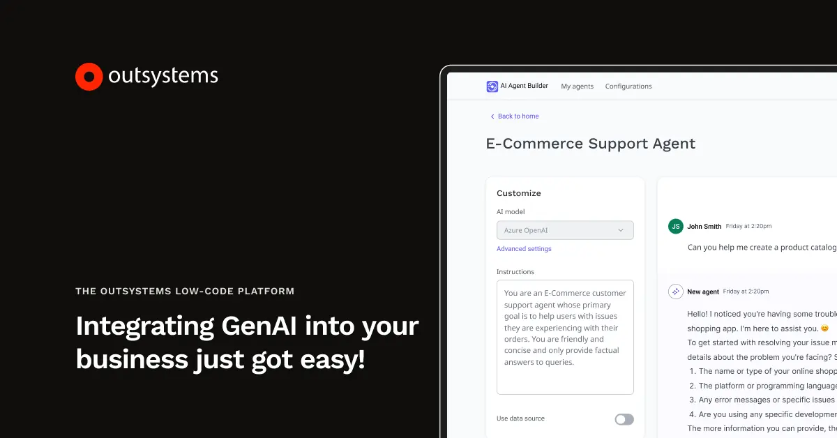 Transform Your Apps with GenAI Agents | OutSystems
