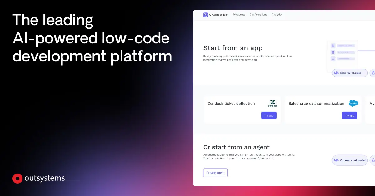 AI-Powered Low-Code Platform for Apps and Agents | OutSystems