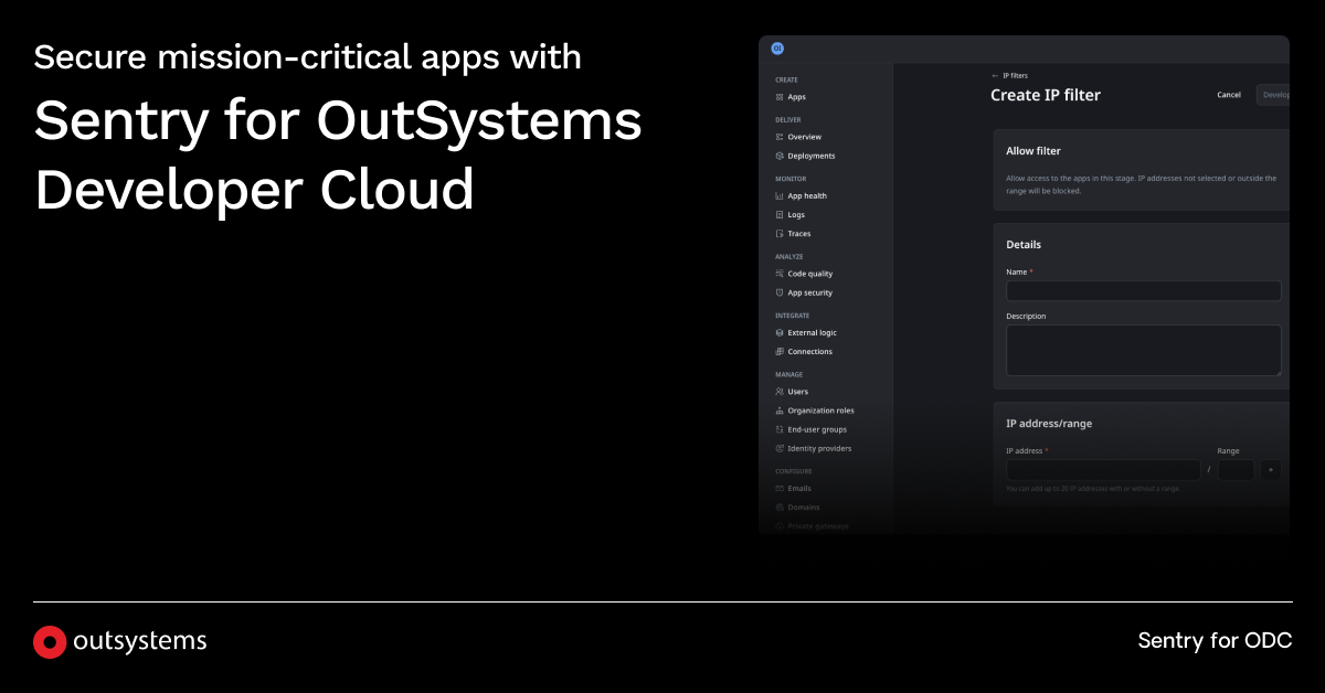 Sentry for ODC: Keeping Apps Secure | OutSystems
