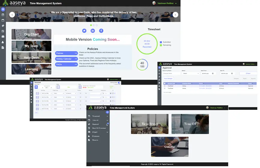 TMS – Time Management systems by Aaseya | OutSystems