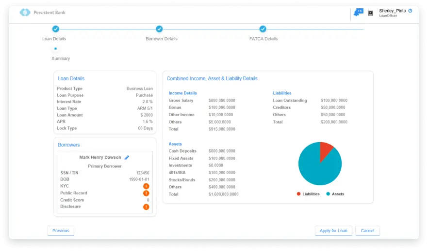 Loan Origination by Persistent Systems, Inc | OutSystems