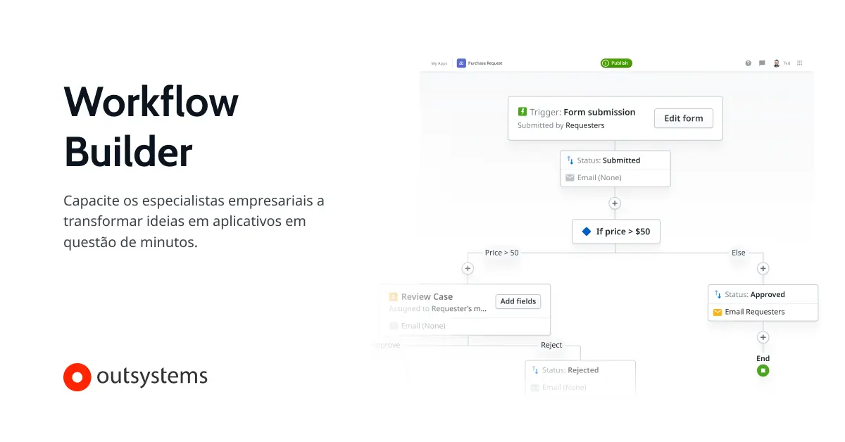 Workflow Builder | Plataforma Low-Code | OutSystems