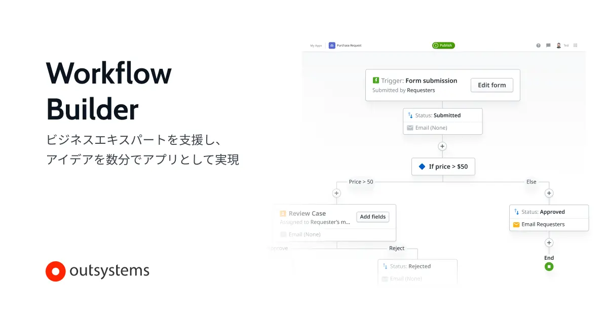 Workflow Builder | アプリを迅速に構築 | OutSystems