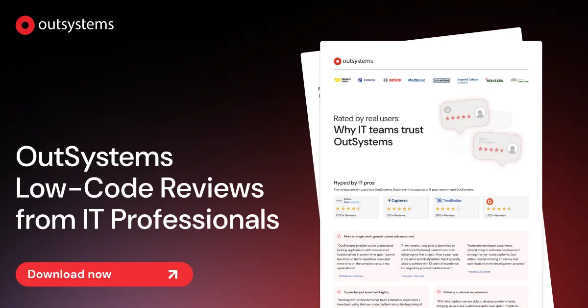 Low-Code Development Reviews from IT Professionals | OutSystems