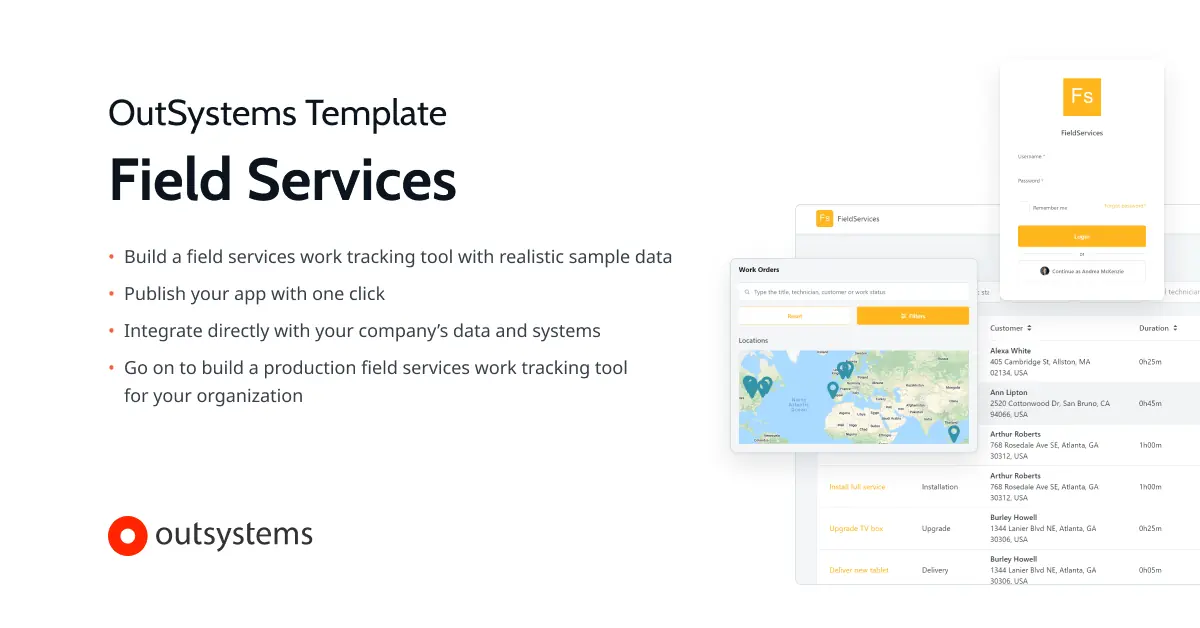 Quickly Build Field Service Software |Field Service Apps | OutSystems