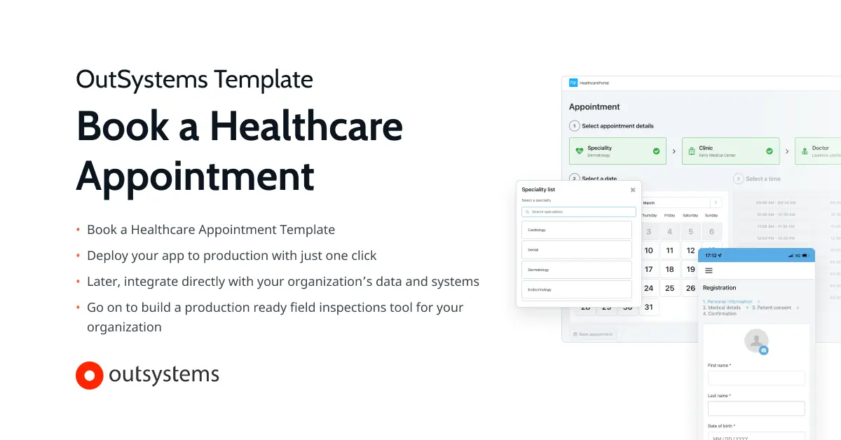 Healthcare Appointment Template with Low Code | OutSystems