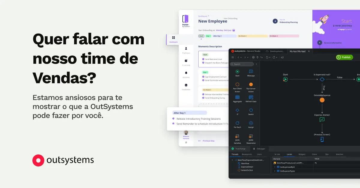 Entre em contato com a Equipe de Vendas OutSystems | OutSystems