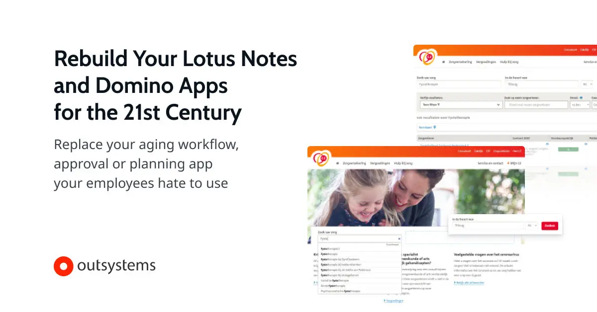 Recrie seus aplicativos Lotus Notes e Lotus Domino | OutSystems