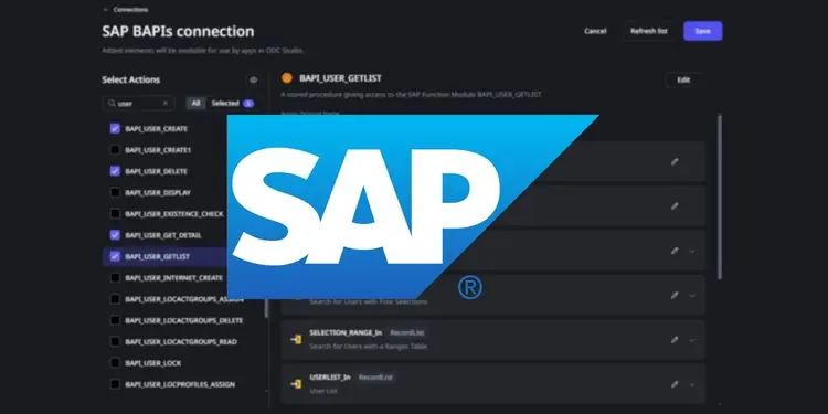 SAP BAPI connector in ODC | OutSystems