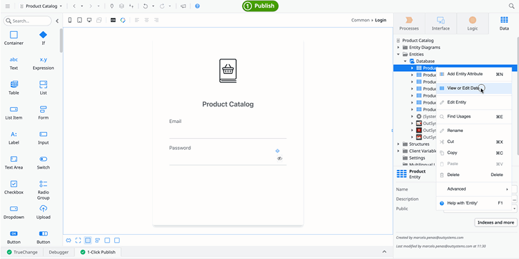 Edit Data in ODC Studio | OutSystems