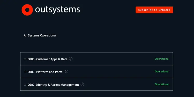 ODC Status Page | OutSystems