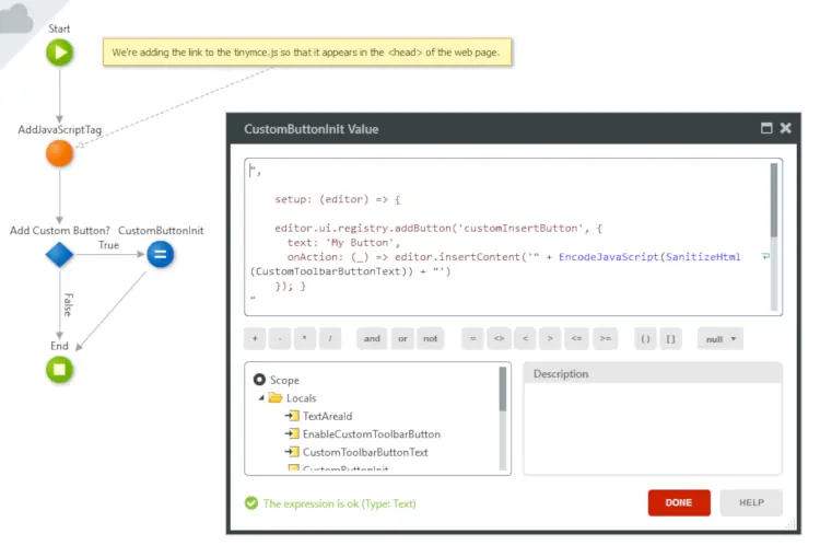 Using TinyMCE in OutSystems Applications