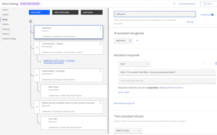 Building a Chatbot with IBM Watson