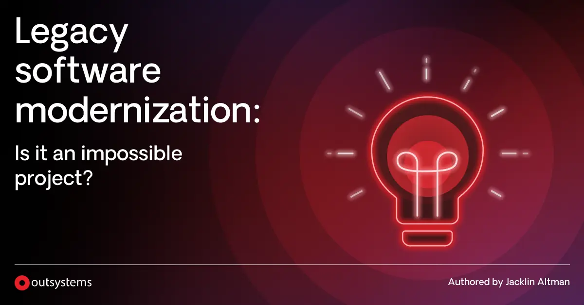 Legacy software modernization: Low-code makes it possible