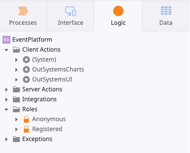 Implementing logic with OutSystems actions