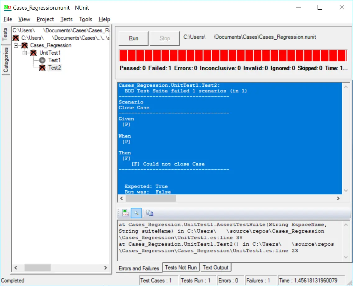 Using NUnit in a Regression Test Strategy