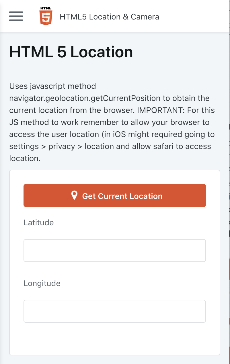HTML5 Location and Camera - Overview (O11) | OutSystems