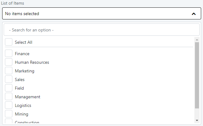 Multiple Selection Dropdown - Overview (O11) | OutSystems