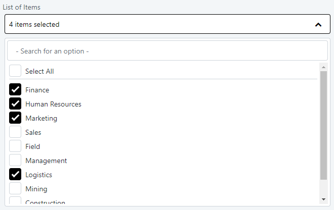 Multiple Selection Dropdown - Overview (O11) | OutSystems