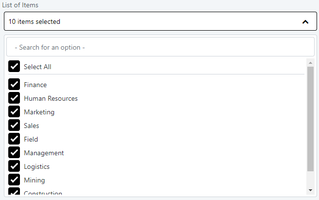Multiple Selection Dropdown - Overview (O11) | OutSystems
