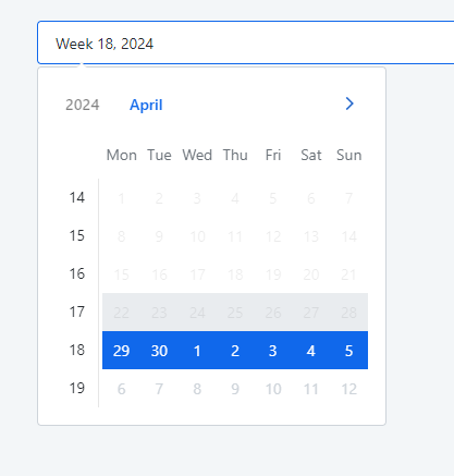 Week Picker Reactive - Overview (O11) | OutSystems