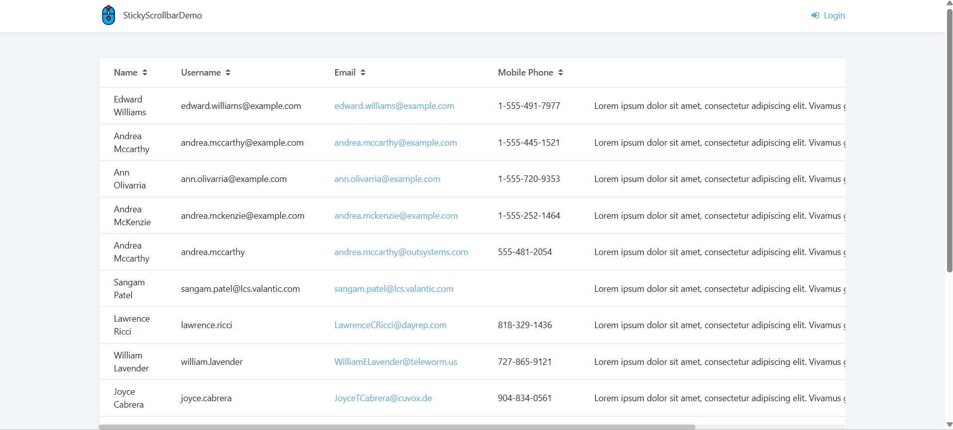 StickyScrollbar - Overview (O11) | OutSystems