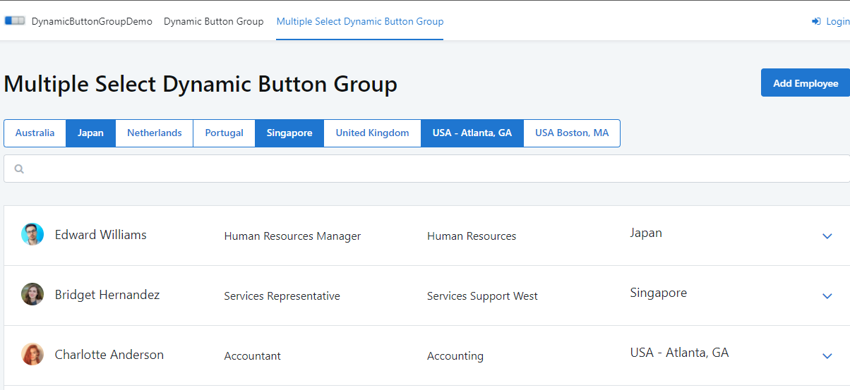 Dynamic Button Group Reactive - Overview (O11) | OutSystems