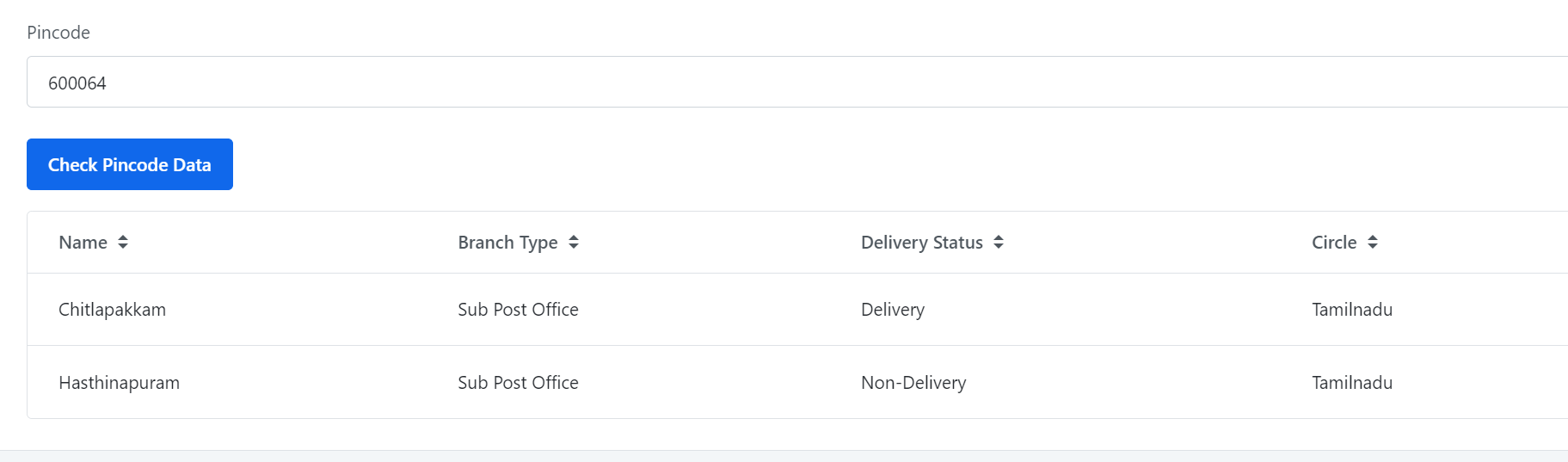 India Postal Pincode - Overview (O11) | OutSystems