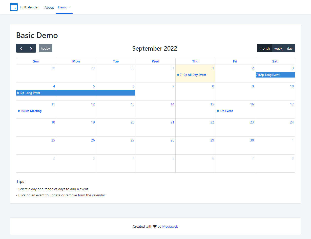 FullCalendar Reactive - Overview (O11) | OutSystems