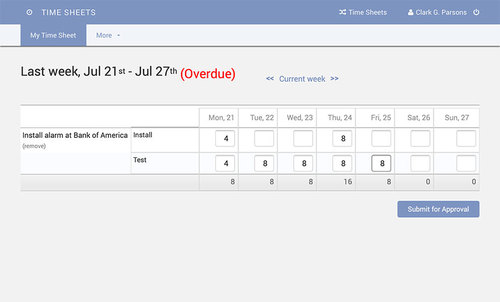 Time Sheets - Overview (O11) | OutSystems