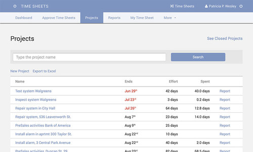 Time Sheets - Overview (O11) | OutSystems
