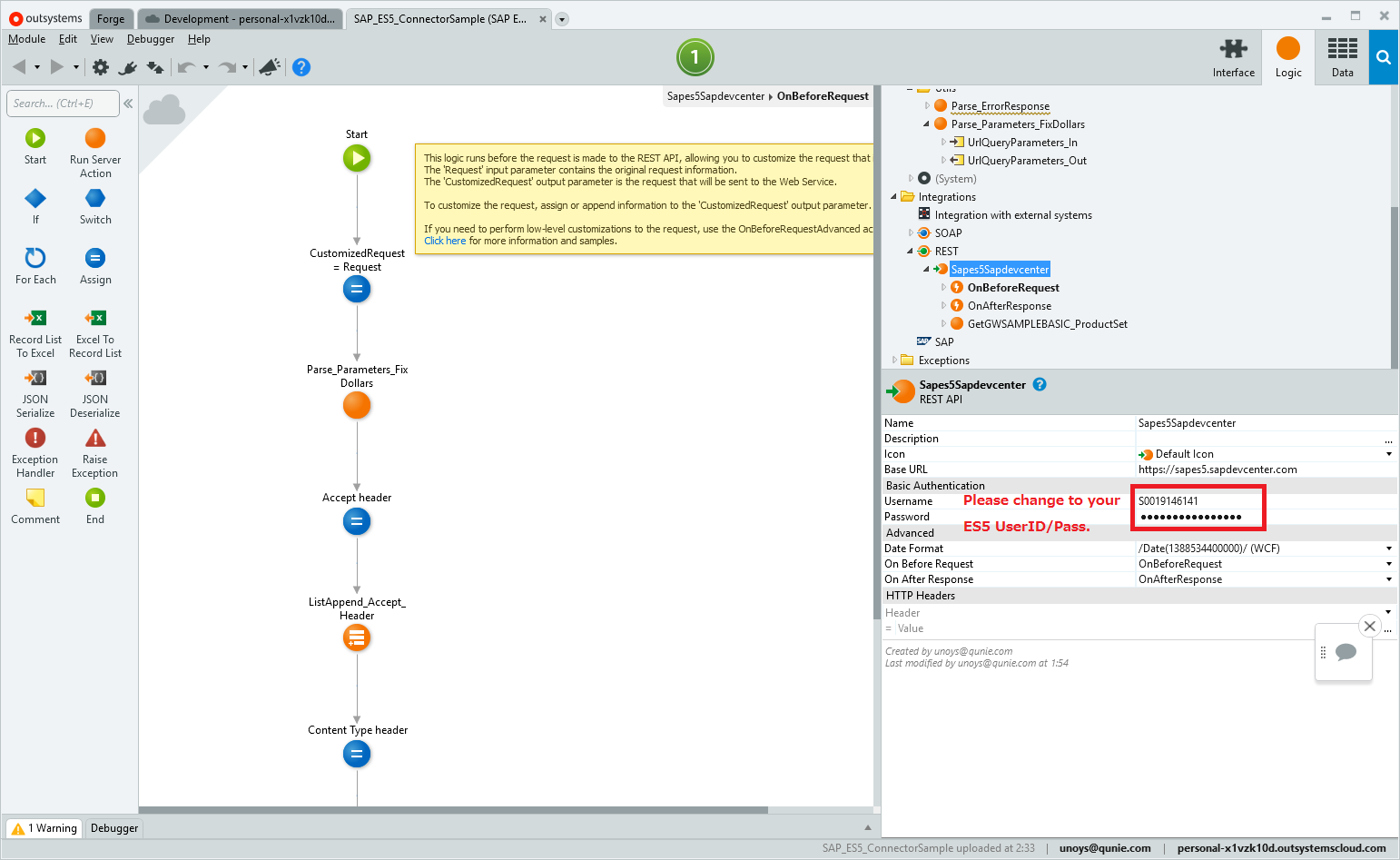 SAP ES5 OData Example - Overview (O11) | OutSystems