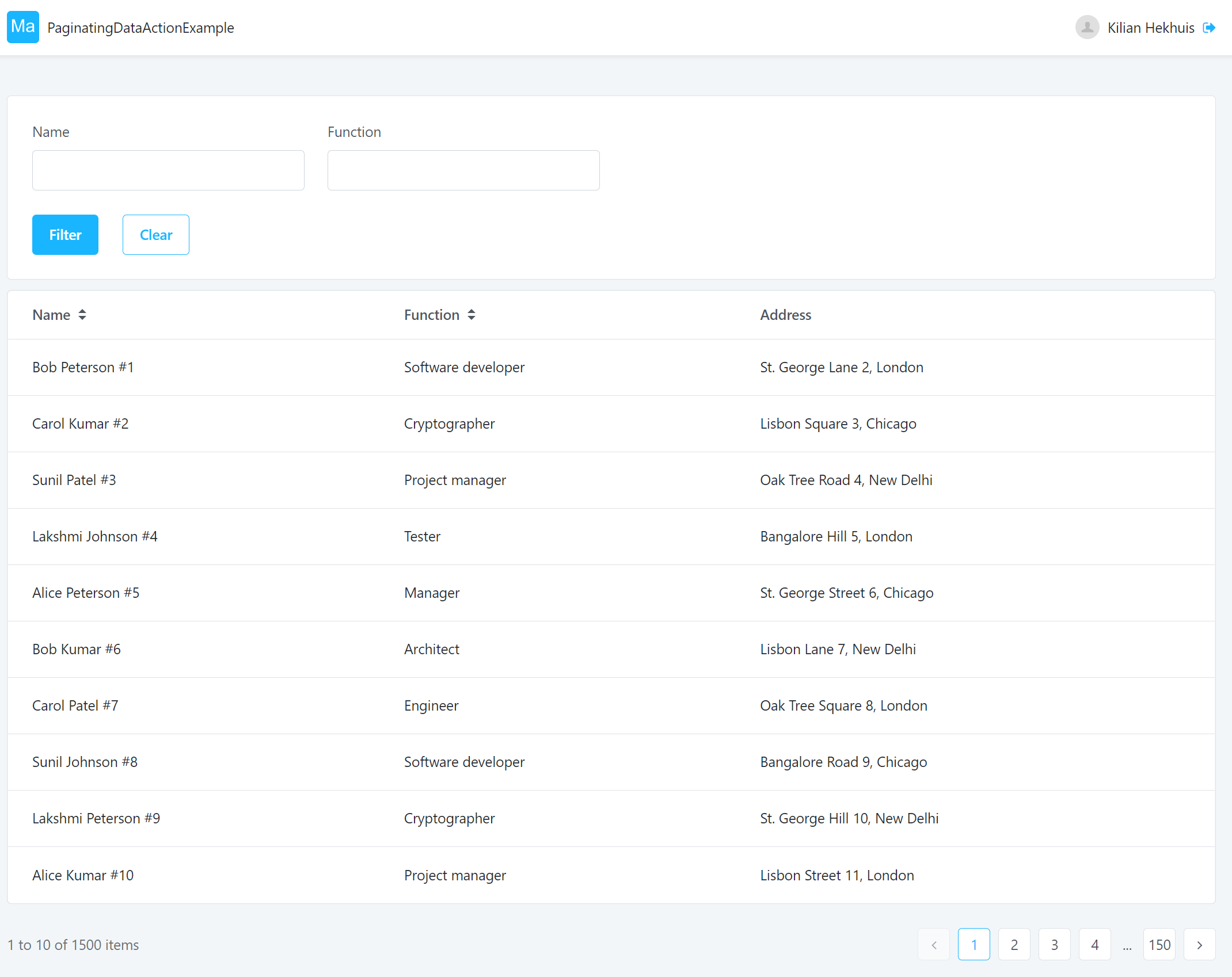 Paginating Data Action Example - Overview (O11) | OutSystems