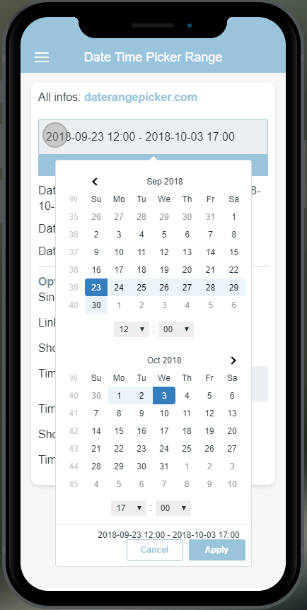 Date Time Picker Range - Overview (O11) | OutSystems