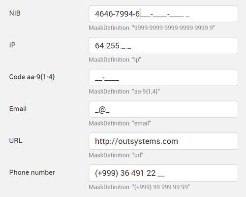 Custom Input Masks - Overview (O11) | OutSystems