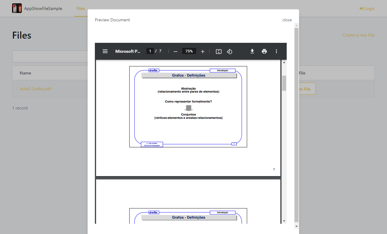 Show File Modal Sample - Overview (O11) | OutSystems