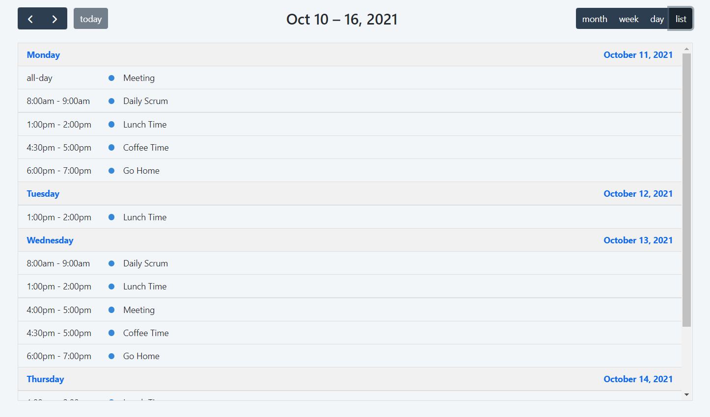 FullCalendar Reactive v6 - Overview (O11) | OutSystems