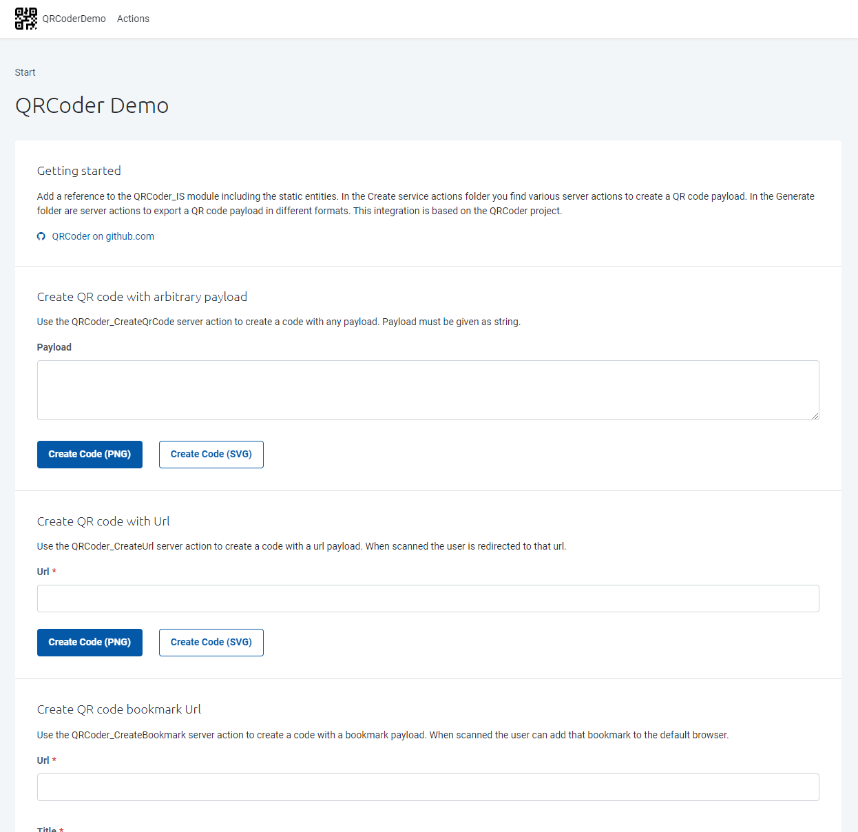QRCoder - QR Code Generation - Overview (O11) | OutSystems