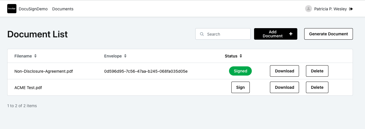 DocuSign Demo - Overview (O11) | OutSystems