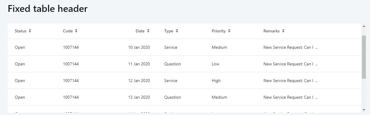 Sticky Table Header with or without horizontal scroll - Overview (O11) | OutSystems