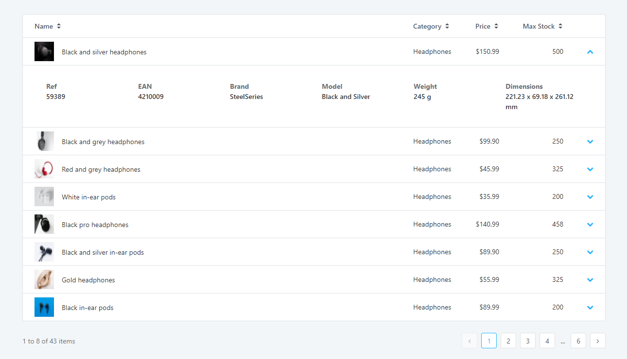 Expandable Table Row - Overview (O11) | OutSystems