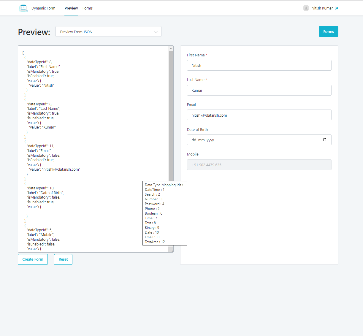 Dynamic Forms Builder with JSON/EXCEL - Overview (O11) | OutSystems