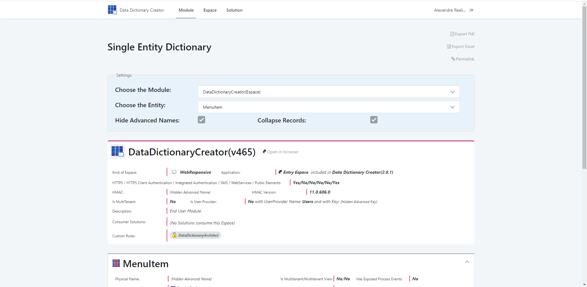 Data Dictionary Creator - Overview (O11) | OutSystems