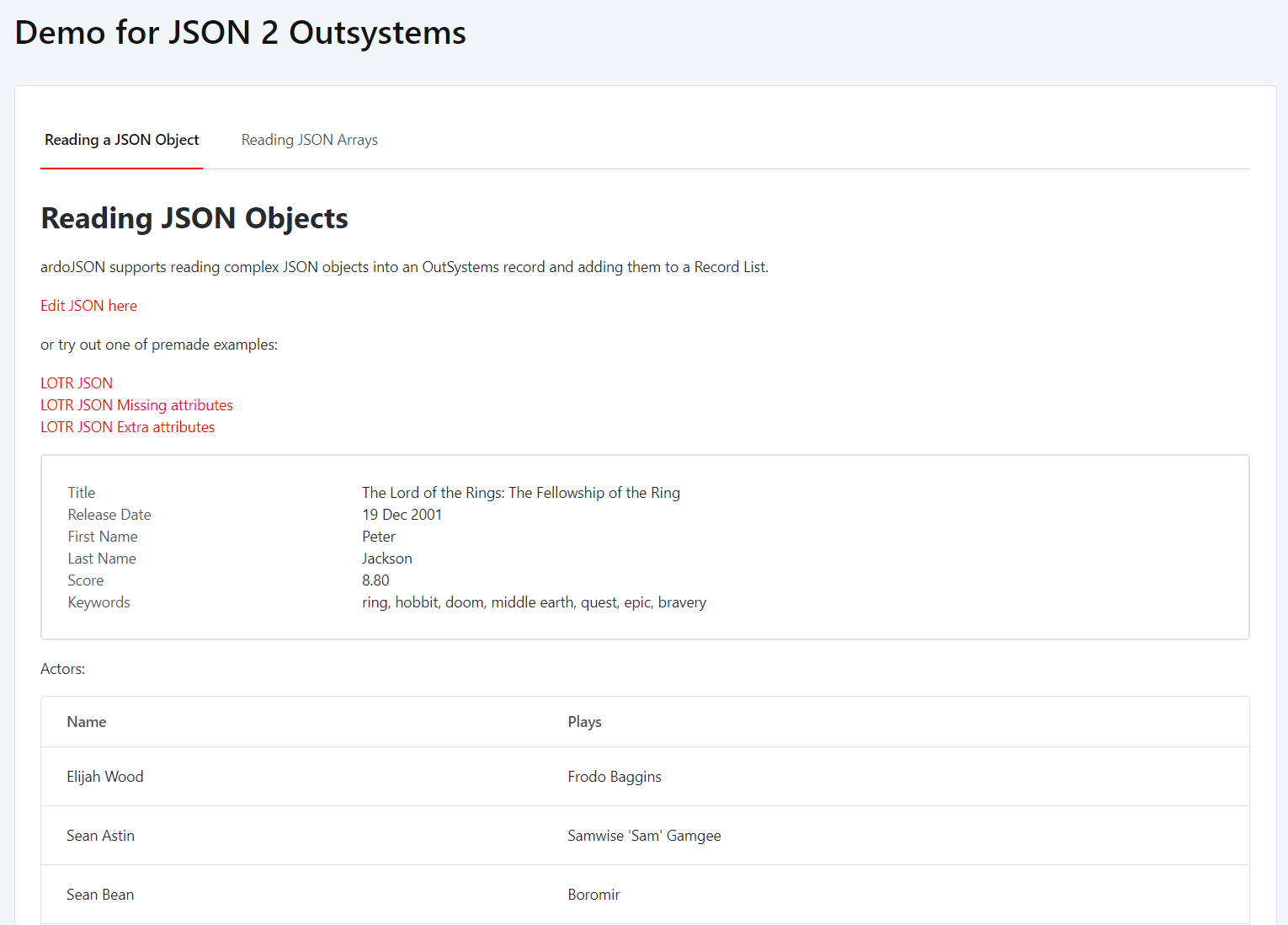 ardoJSON - Overview (O11) | OutSystems
